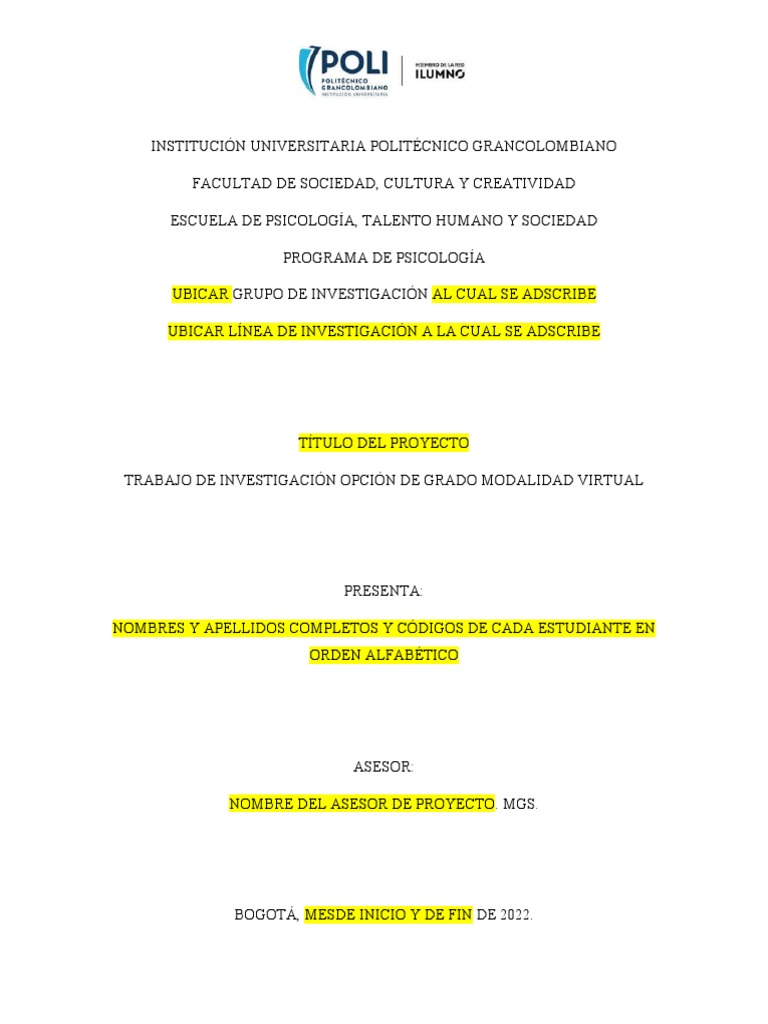 Plantilla para Artículo Académico de Revisión Documental | Descargar ...