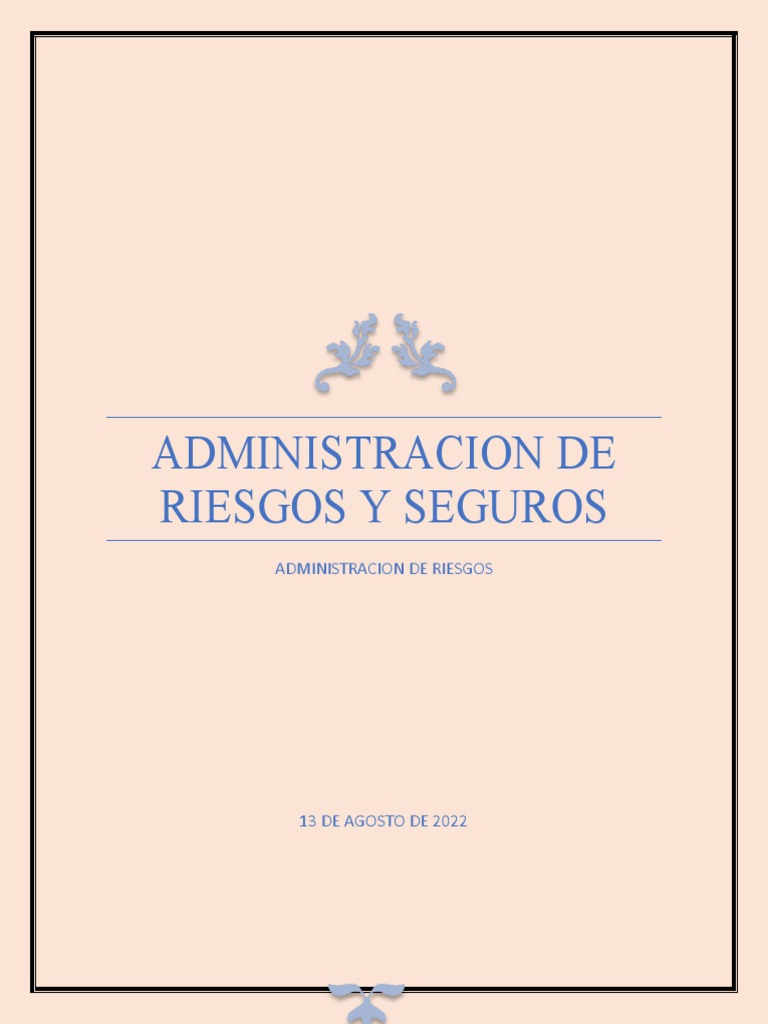 Gestión de Riesgos y Seguros Empresariales | PDF | Riesgo | Business