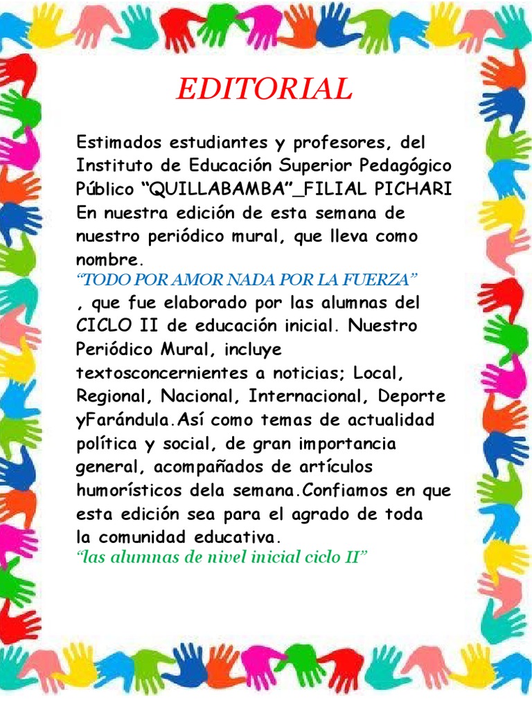 Editorial para Periodico Mural | PDF Editorial para Periodico Mural | PDF