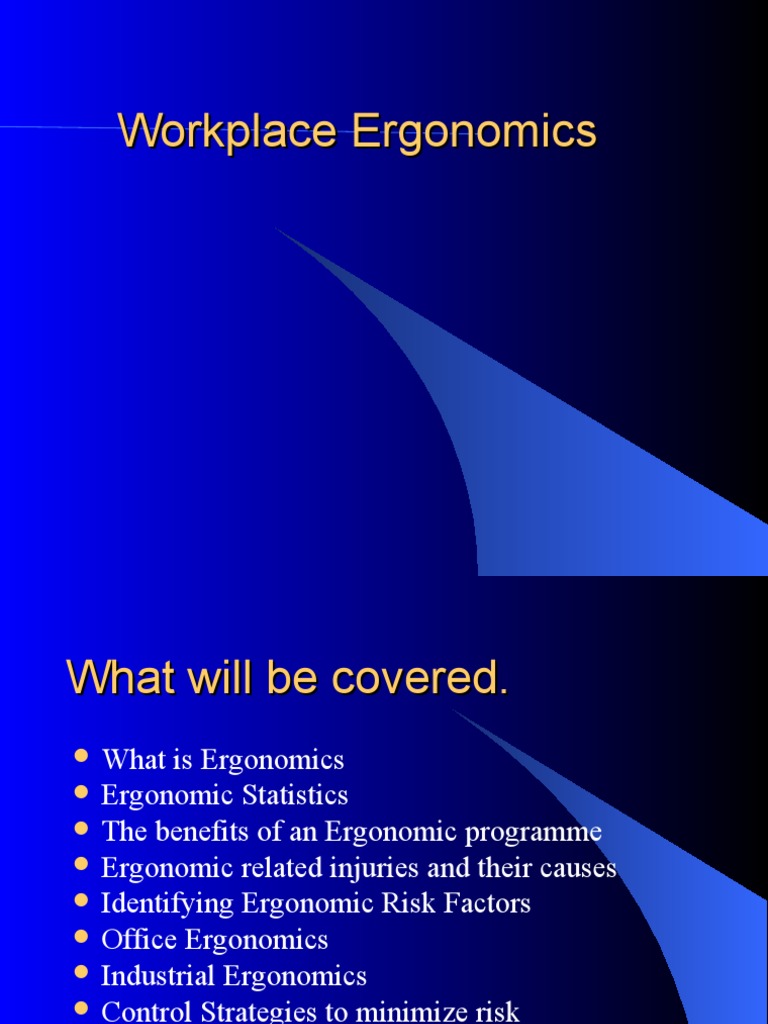 Workplace Ergonomics | PDF | Human Factors And Ergonomics | Health Sciences