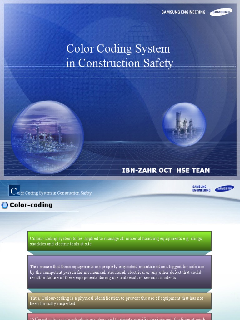 Color Coding System for Safety Equipment | PDF | Color | Safety