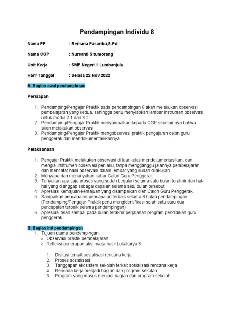 Catatan PI 8 CGP | PDF