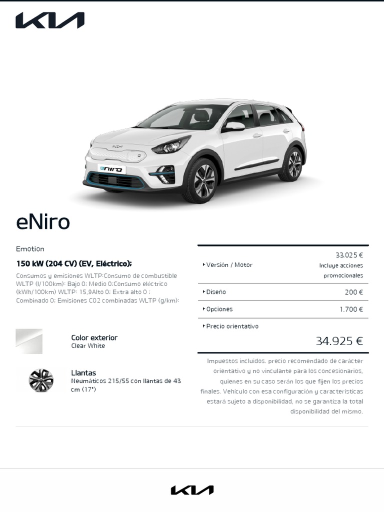 Kia Configurator Eniro Emotion 20220307 | PDF | Vehículo de motor ...