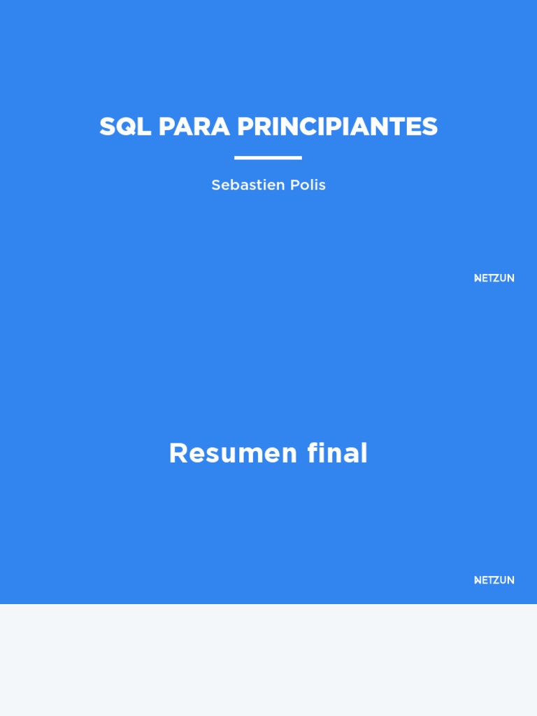 SQL - para - Principiantes | Descargar gratis PDF | SQL | Ciencias de ...