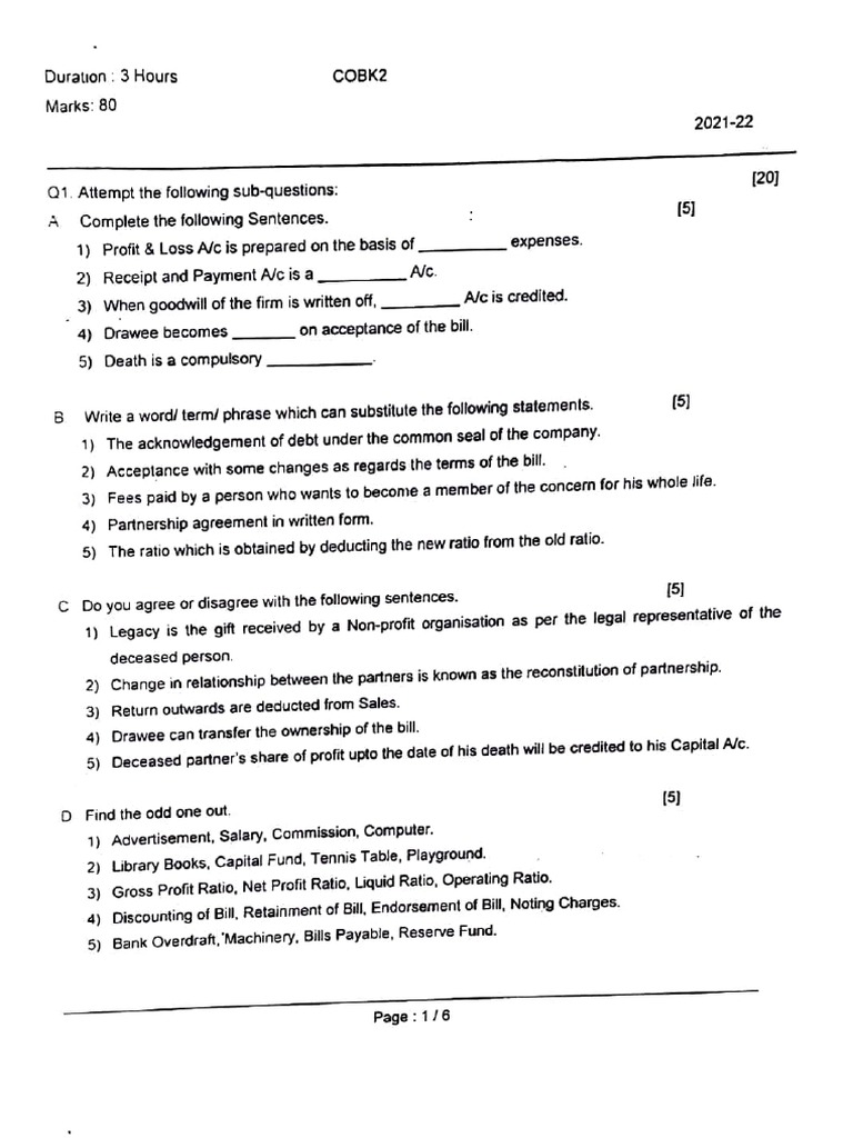 12BK Prelims Paper | PDF