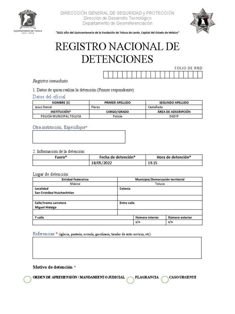 Registro Inicial RND | PDF | México