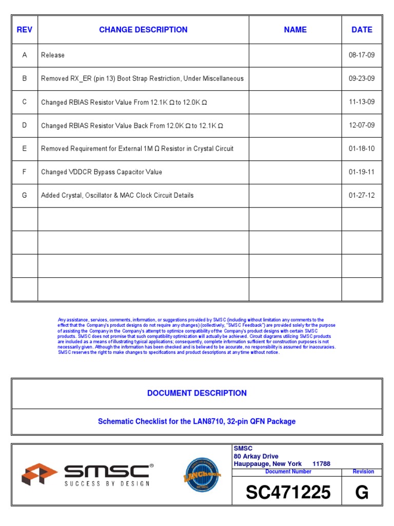 LAN8710A Schematic Checklist | PDF | Electrical Engineering | Computer ...