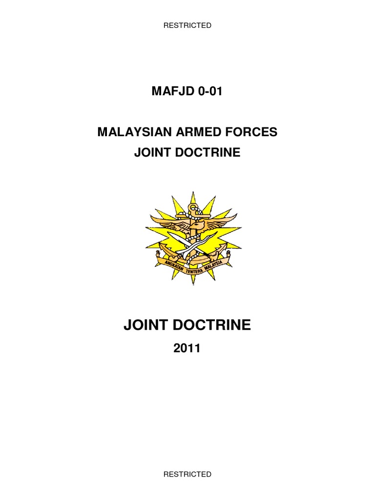 Malaysian Armed Forces Joint Doctrine | PDF
