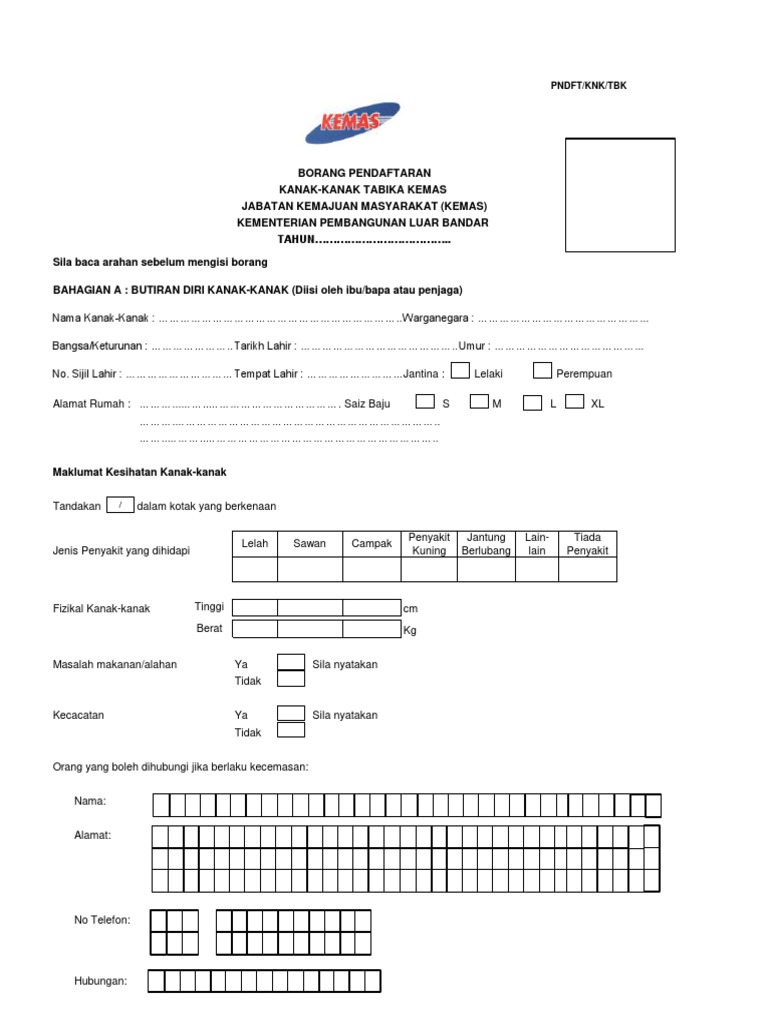 Borang Kemas 2022 | PDF