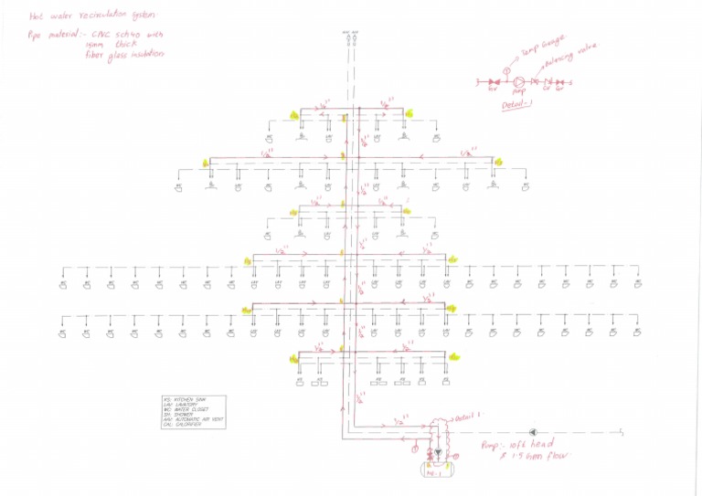 Closed Loop Hot Water Recirculation Line Diagram