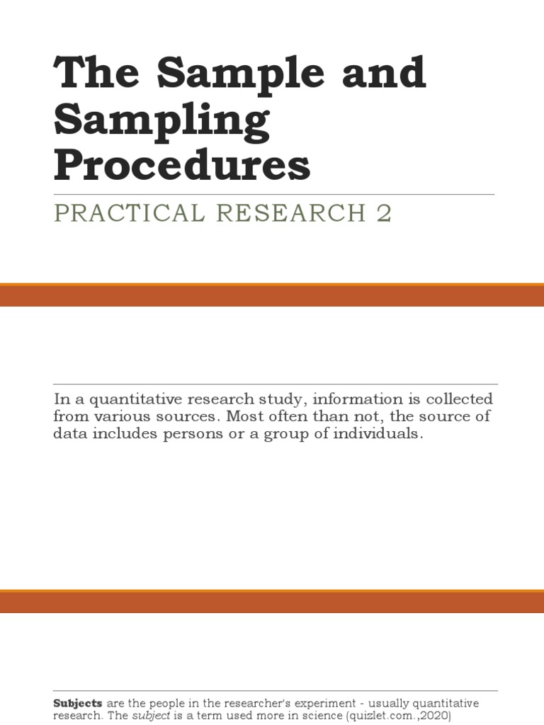 The Sample and Sampling Procedures | PDF | Sampling (Statistics ... The Sample and Sampling Procedures | PDF | Sampling (Statistics ...
