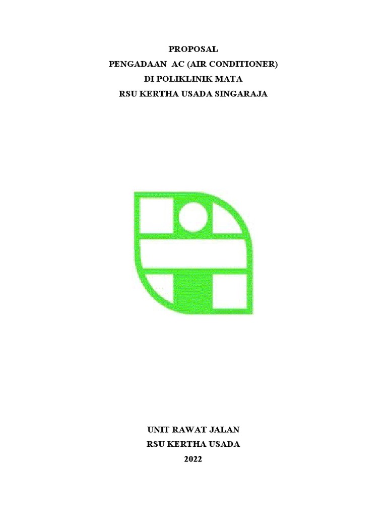 Proposal Pengajuan Ac Di Poli Mata | PDF | Kesehatan Holistik