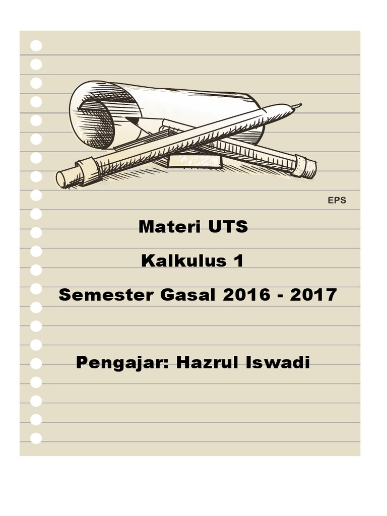 Materi UTS Kalkulus 1 Semester Gasal 2016 - 2017 | PDF