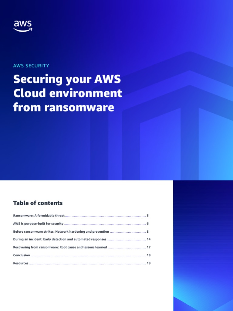 Securing Your AWS Cloud Environment From Ransomware | PDF | Security ... Securing Your AWS Cloud Environment From Ransomware | PDF | Security ...