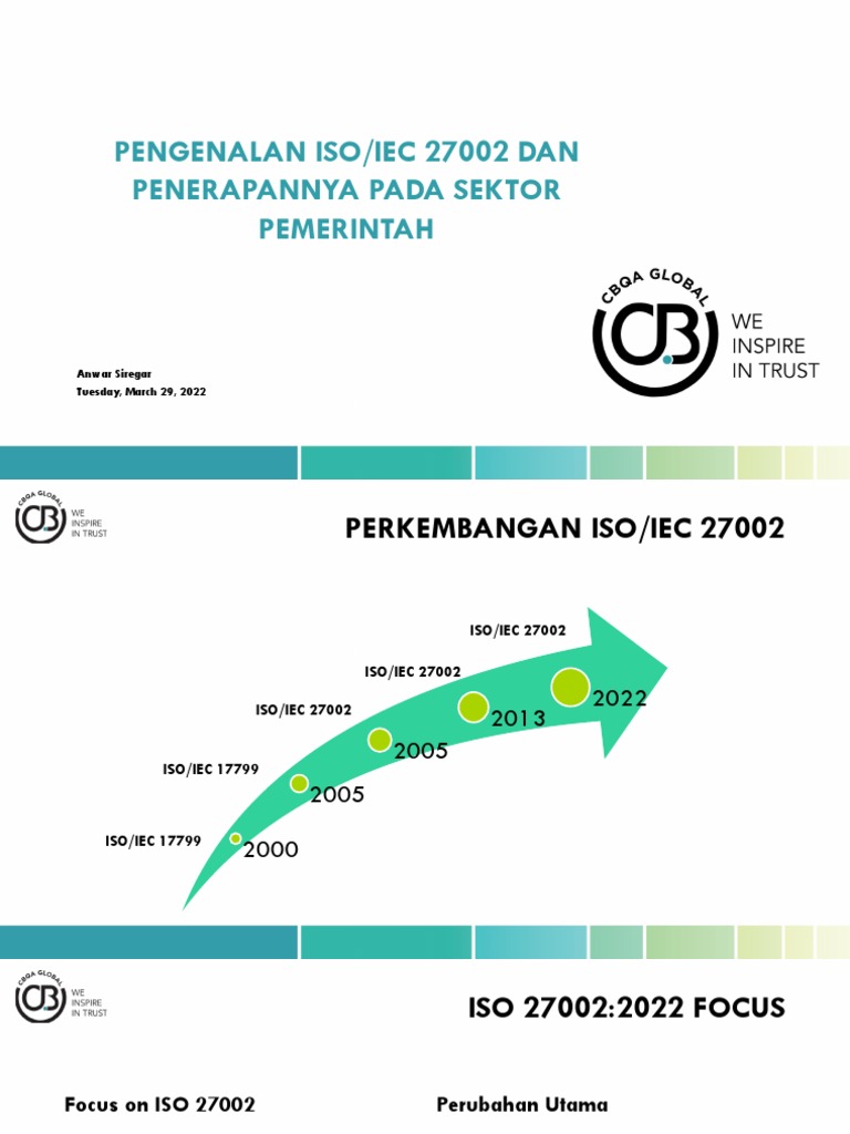 Pengenalan ISO 27002 BSSN Sektor Pemerintah | PDF