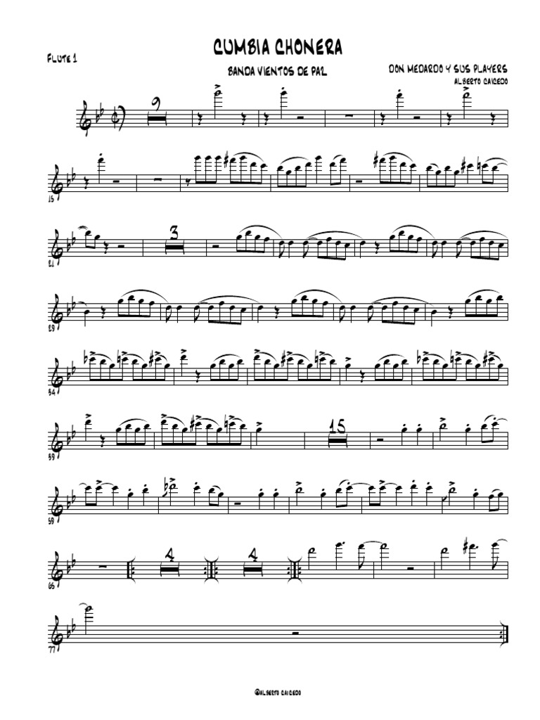 CUMBIA CHONERA - Flute 1 | PDF