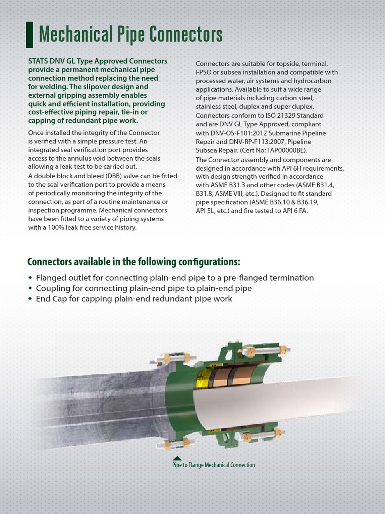 DNV GL Approved Mechanical Pipe Connectors | PDF