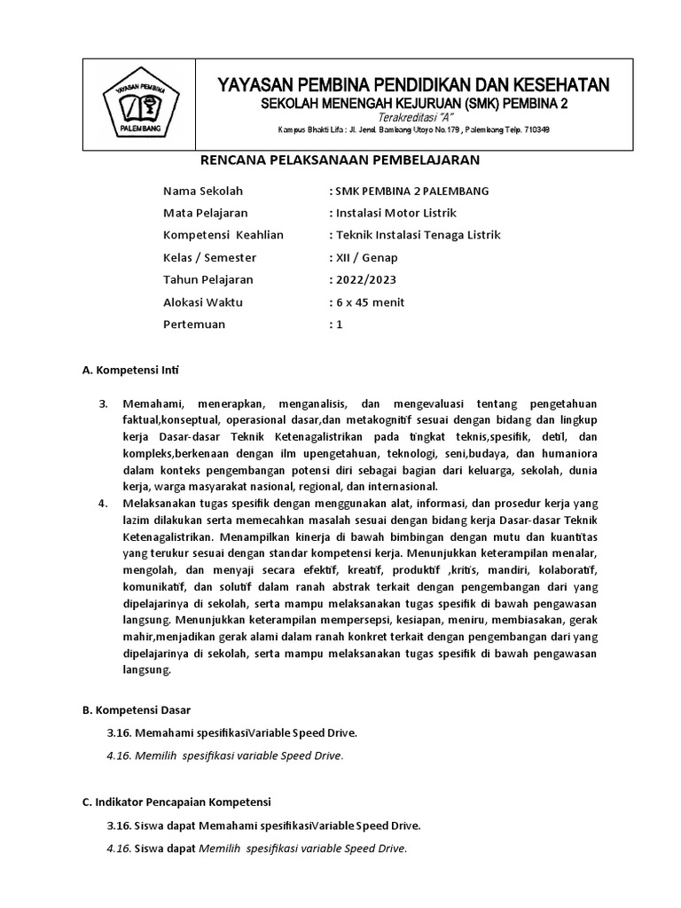 RPP IML KELAS XII-genap-1 | PDF
