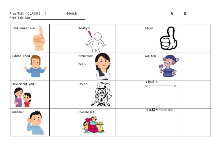 Free Talk Rejoinders Worksheet | PDF