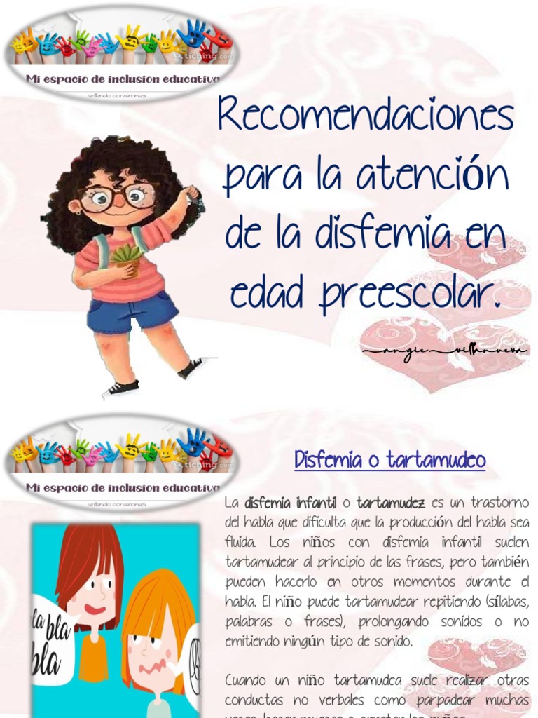 Hojas De Trabajo Sobre La Tartamudez Anamnesis Disfemia | PDF