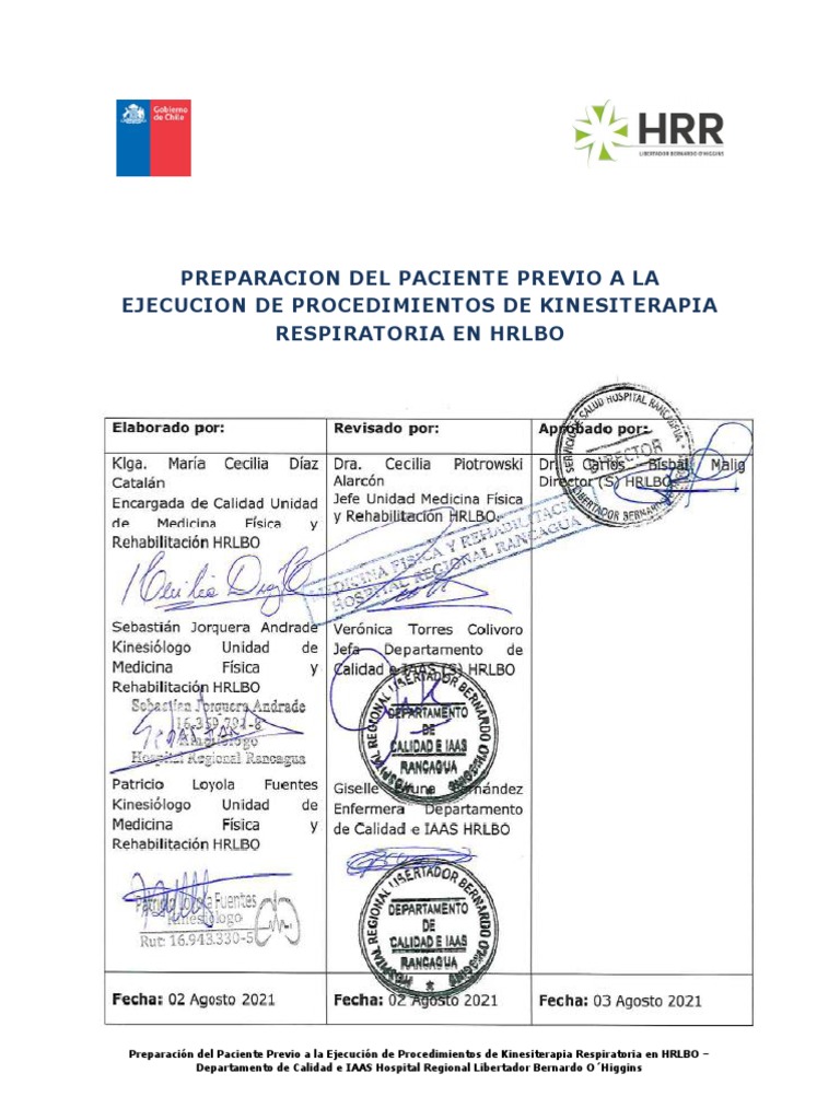 APK 1.2 Preparacion Paciente Previo Ejecucion KNTR V8 2021 | PDF | Hospital | Cuidado de la salud