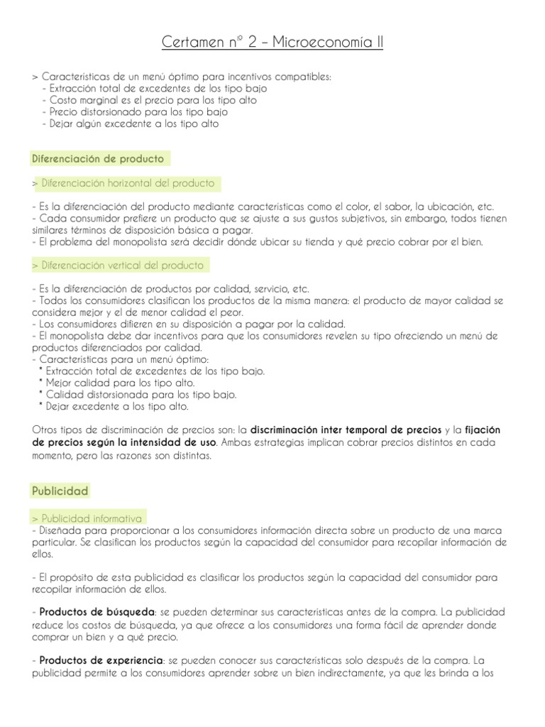 Resumen Micro II - C2 | PDF