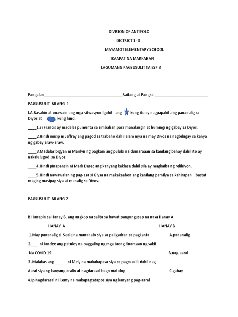 Ikaapat Na Markahan ESP3 5555 1 | PDF