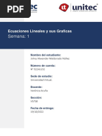 Ejercicios para Tarea 1.1 Ecuaciones Lineales y Sus Gráficas. | PDF