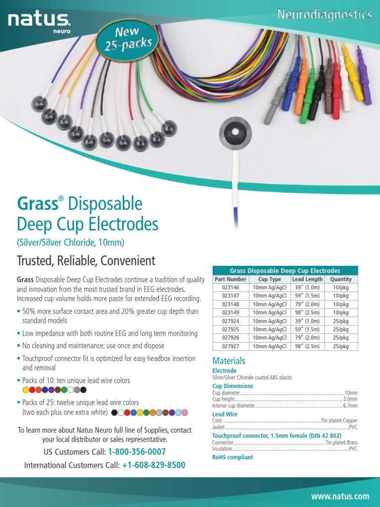 Disposable Deep Cup Electrodes | PDF | Electricity | Materials