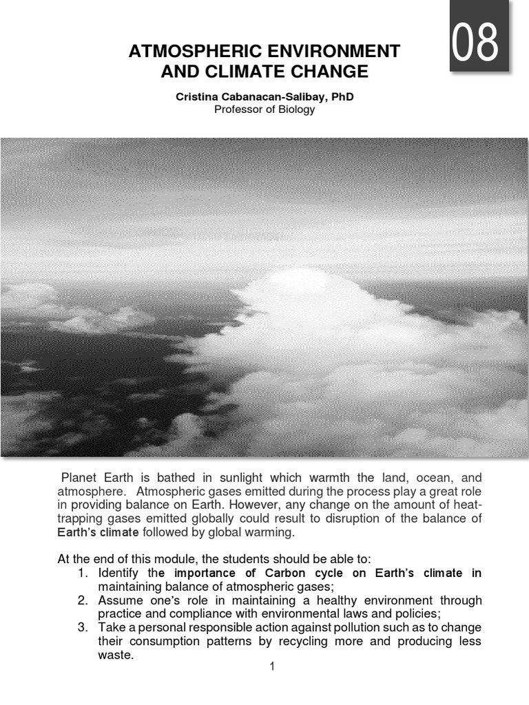 Module 08 Atmosphere and Climate Change | PDF