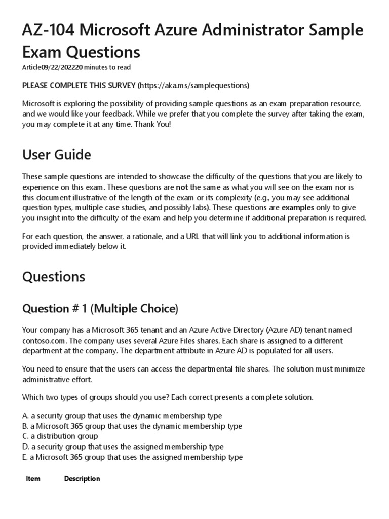 Az 104 | PDF | Active Directory | Backup