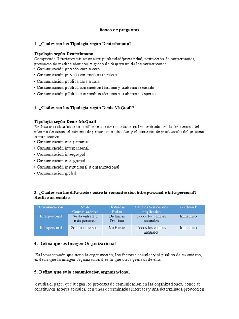Banco de Preguntas | PDF