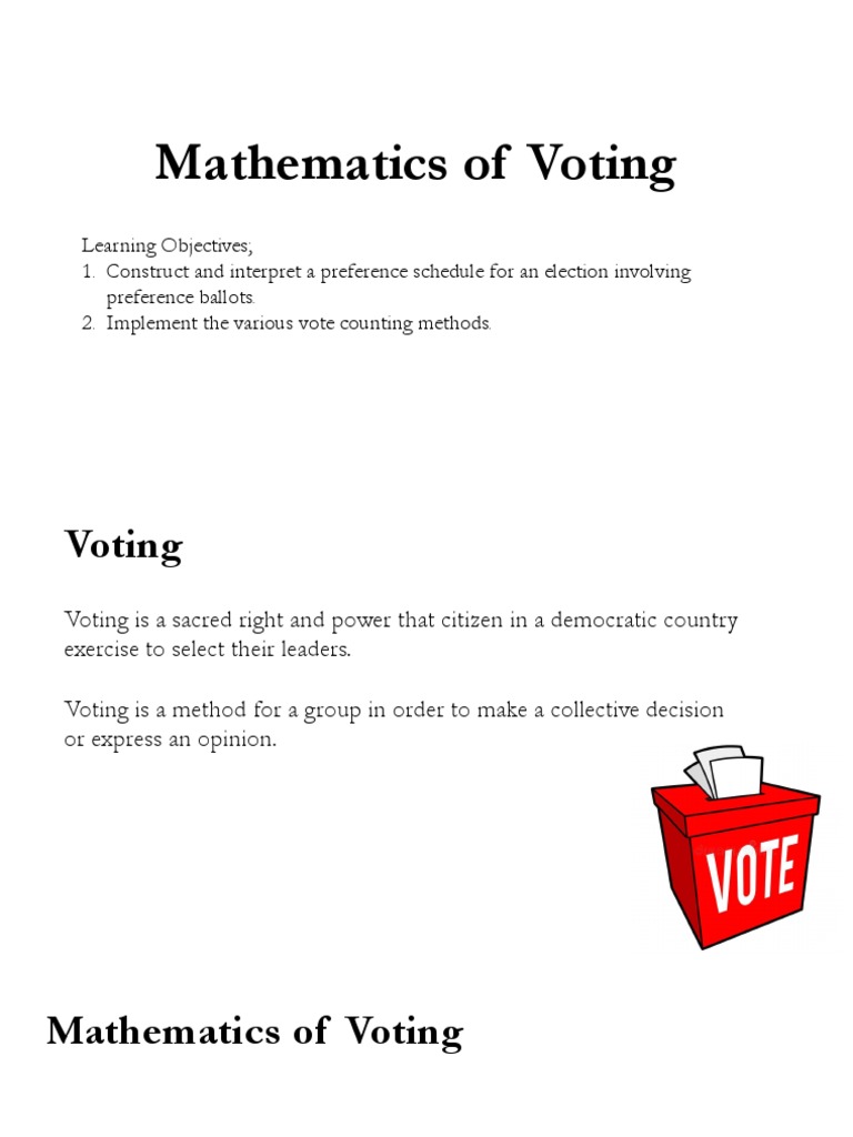 Mathematics of VotingA | PDF | Voting | Social Epistemology