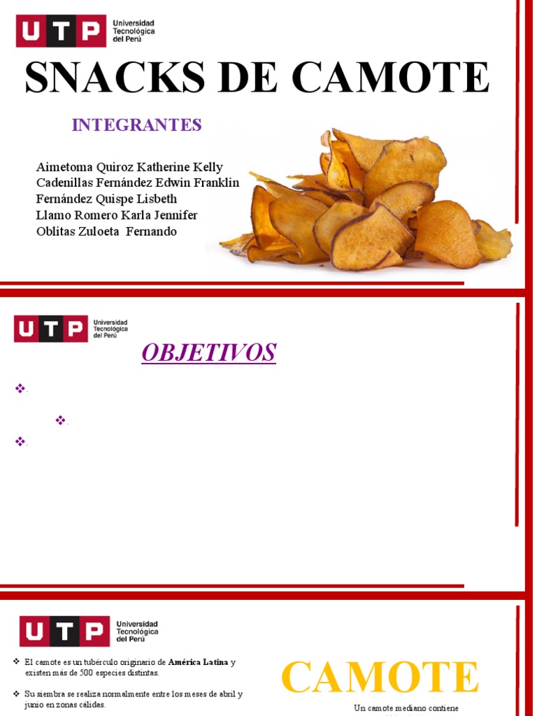 Snacks de Camote | PDF | Batata | Fritura