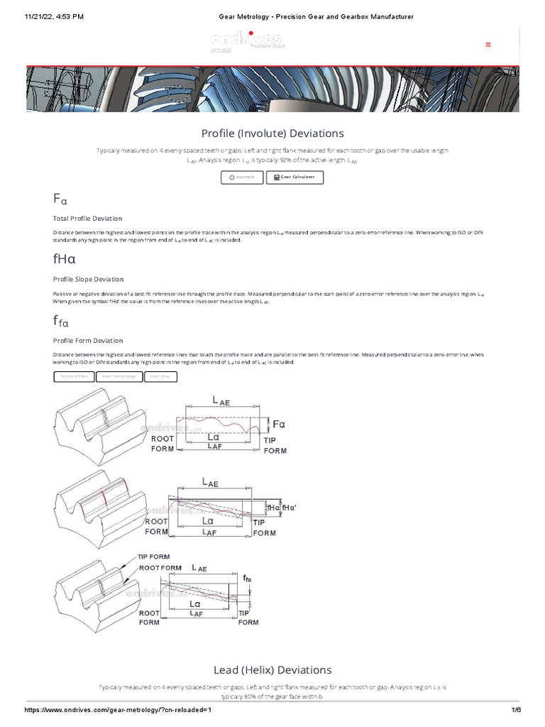 Gear Metrology - Precision Gear and Gearbox Manufacturer | PDF | Gear | Applied And ...