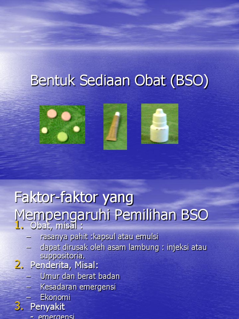 Bentuk Sediaan Obat | PDF