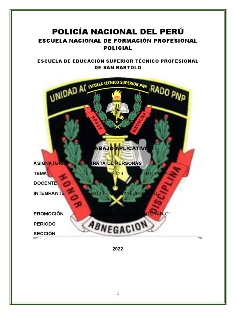 Articulo 129 Pdf Trata De Personas Justicia