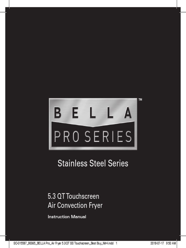 Bella Pro Series Air Fryer Manual | PDF | Foods | Sausage