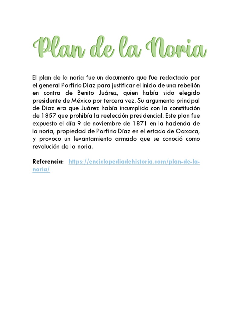 Plan de La Noria | PDF