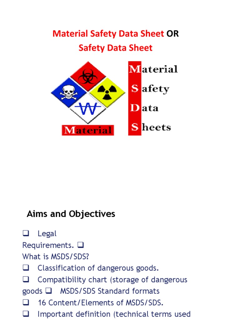Safety Data Sheet Essentials | PDF | Toxicity | Dangerous Goods