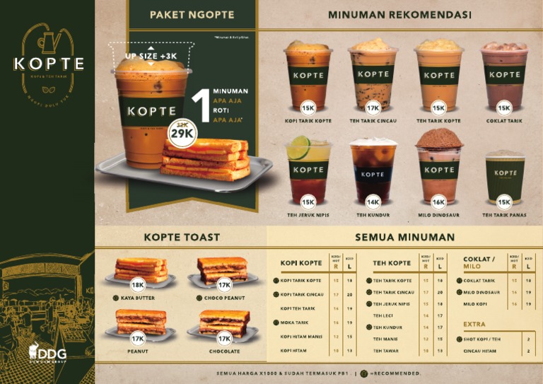 Menu Kopte A3 2022 | PDF