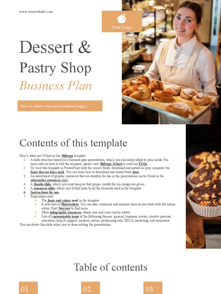 Dessert & Pastry Shop Business Plan | Download Free PDF | Planets | Saturn