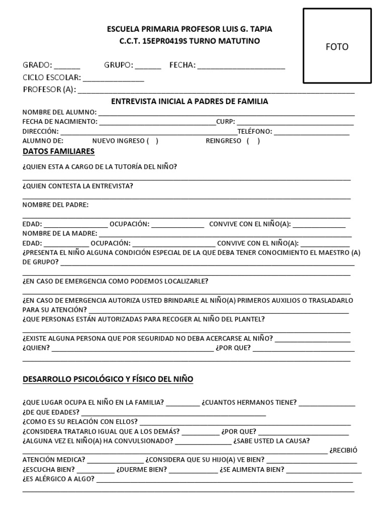 Ficha de Identificación Alumno | PDF | Crecimiento personal y profesional