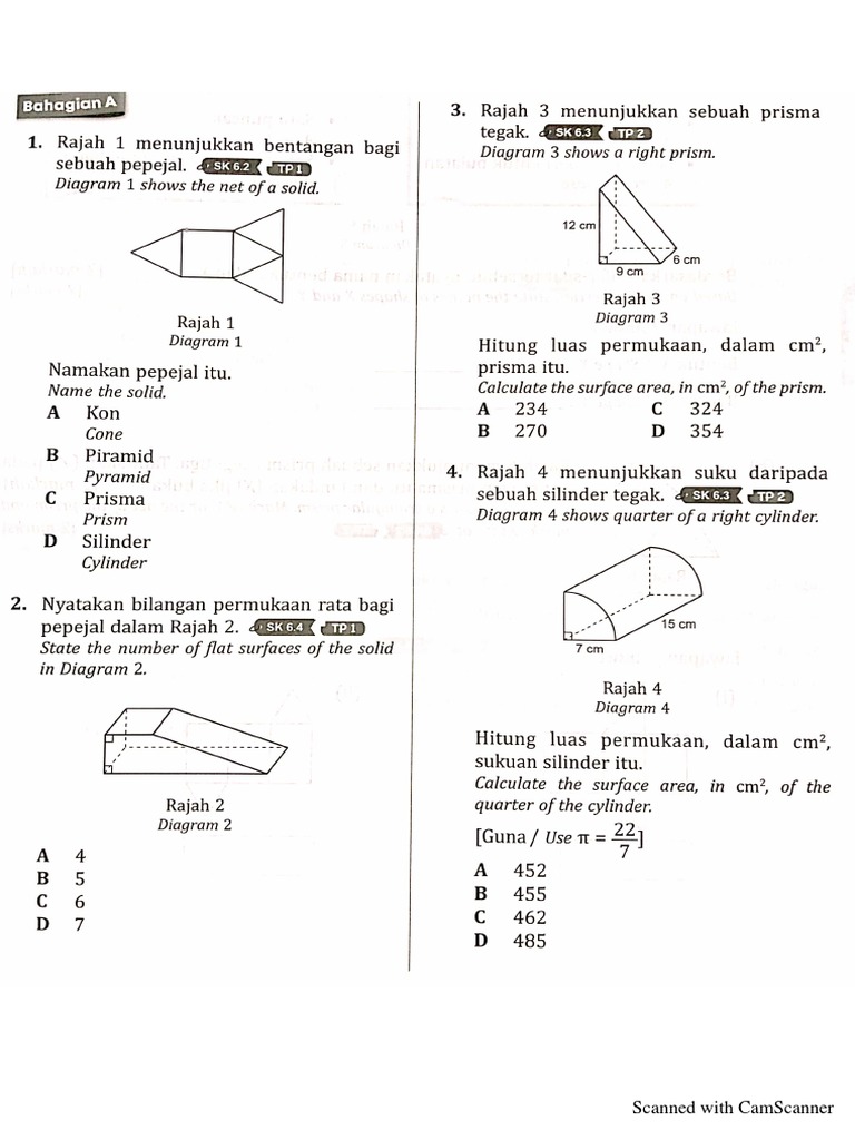 Bentuk Geometri Tiga Dimensi | PDF