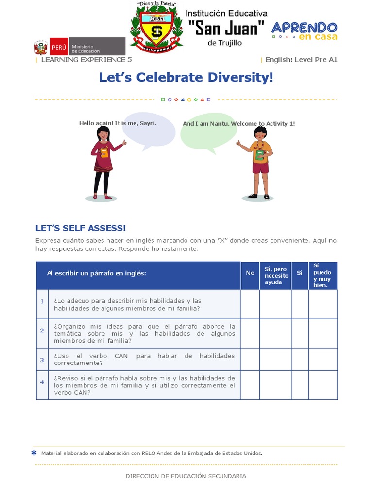 Exp Aprend 5 - Act 1 | PDF