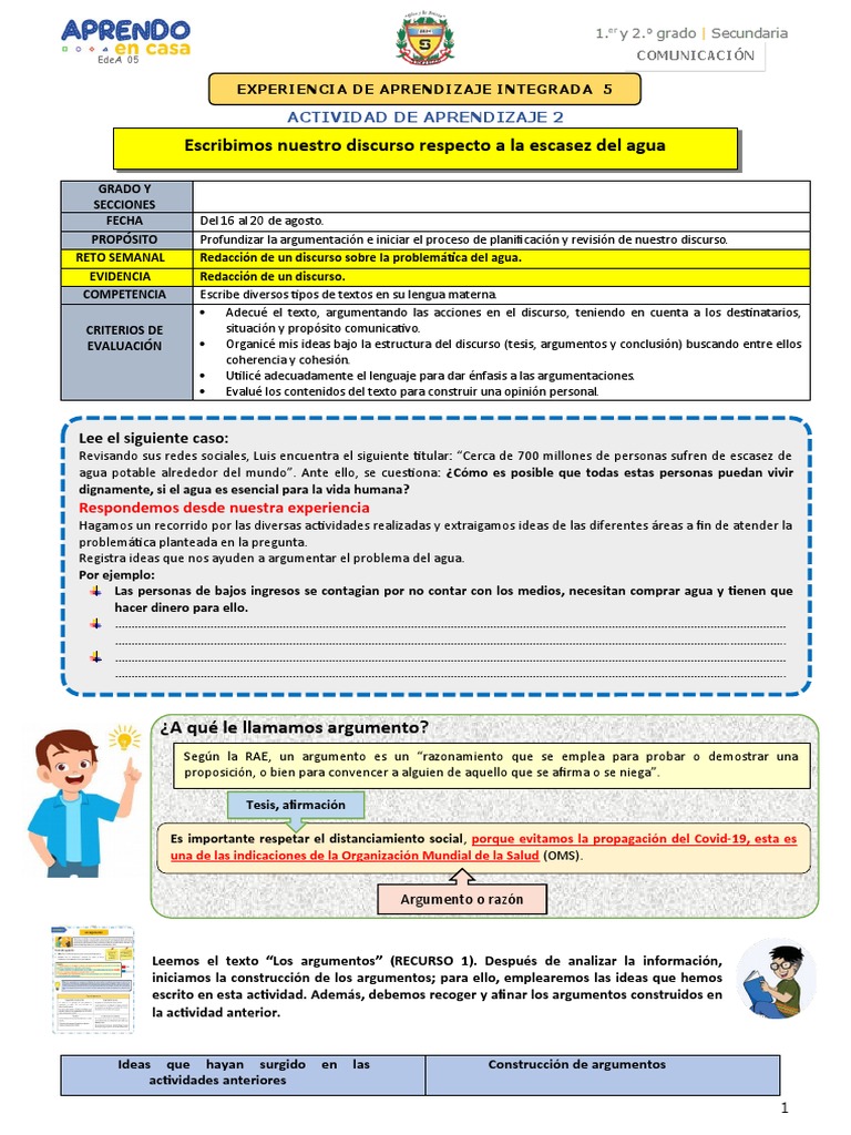 Eda 5-Actividad 2 | Descargar gratis PDF | Argumento | Evaluación