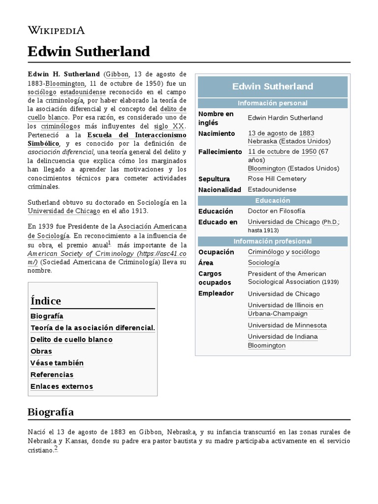 Edwin Sutherland | PDF