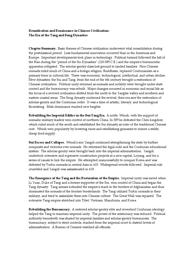 Tang Song | PDF | Tang Dynasty | China