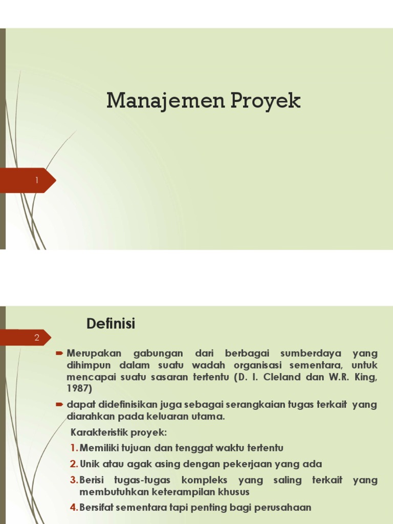 Manajemen Proyek | PDF