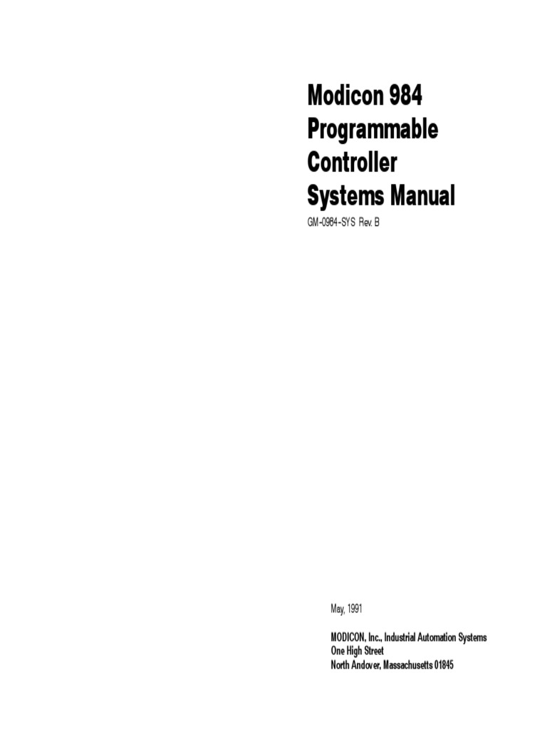 984 Systemmanual | Download Free PDF | Programmable Logic Controller | Random Access Memory